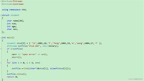 C学习~~对于二进制文件的读写andand命名空间再认识andand异常处理c二进制格式读入 Csdn博客