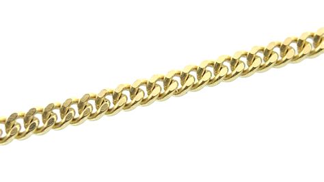 10k Yellow Gold Curb Link Chain Necklace Tecnigold Italy 16 In X 1 Mm