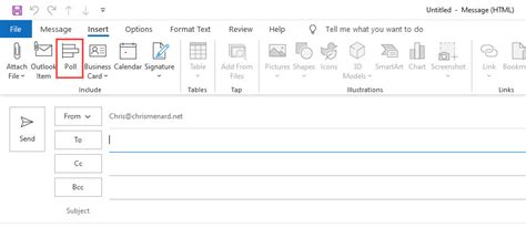 Create A Poll In An Outlook Email Chris Menard Training