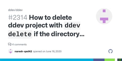 how to delete ddev project with `ddev delete` if the directory has been