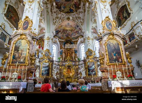 Interior Of Andechs Abbey A Benedict Monastery With A Famous Beer