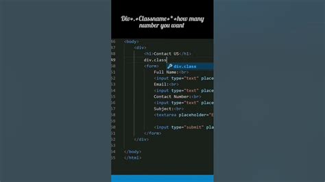 How To Create Multiple Div With Class In One Click In Vs Code