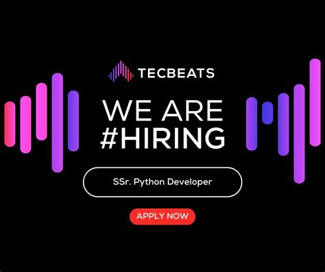 Tecbeats On Linkedin Wearehiring Tecbeater