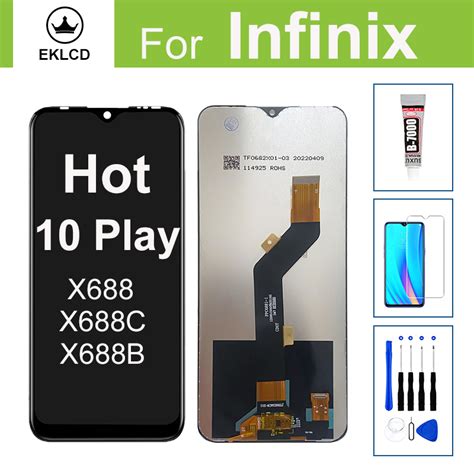 LCD Display For Infinix Hot 10 11 Play X688 X688C X688B Touch Screen Digitizer Assembly With