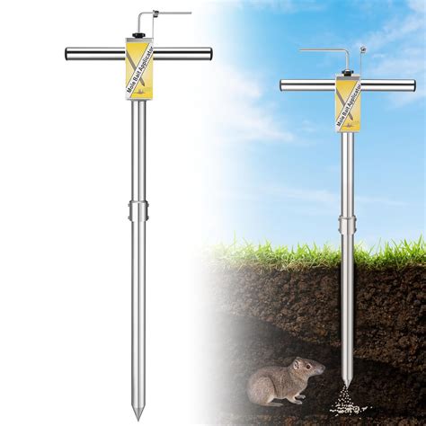 Gopher And Mole Bait Applicator Stainless Steel Gophermole