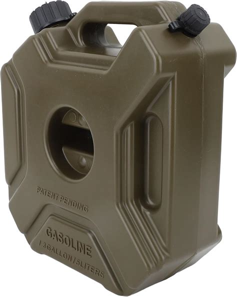 Amazon co jp 燃料油貯蔵タンク 高強度 耐衝撃グリーン 5L 1 3 ガロン 多目的 予備燃料タンクコンテナオートバイ用 ATV