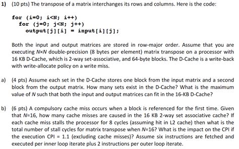 The Transpose Of A Matrix Interchanges Its Rows And Chegg