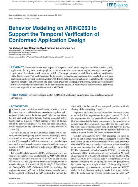 pdf behavior modeling on arinc653 to support the temporal verification of conformed