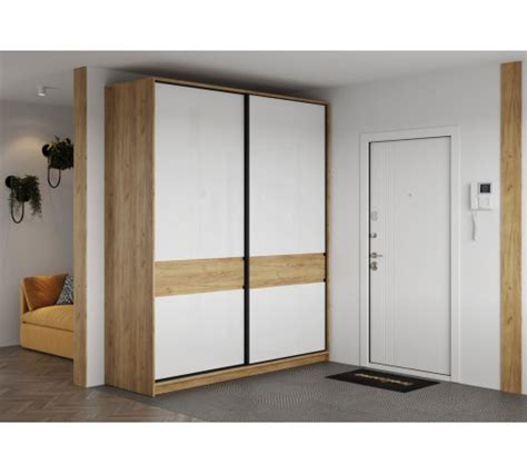 Шкаф купе Boston ШК 005 дуб крафт золотой белый глянец купить за 44439 00р в Спб Д Мастер