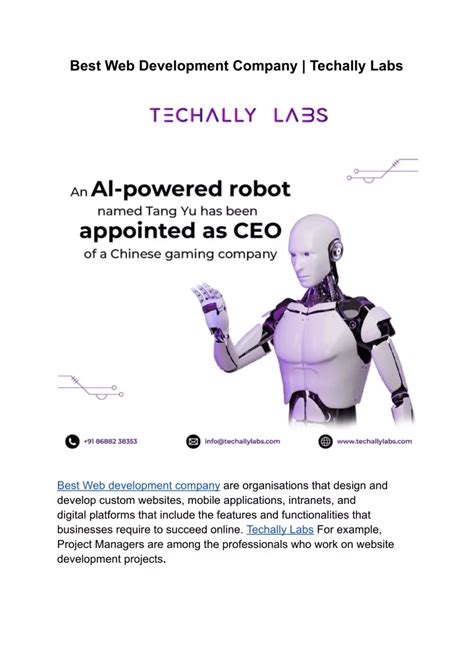 Ppt Best Web Development Company Techally Labs Powerpoint