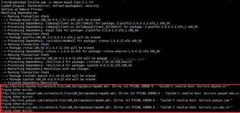 在rpm安装mysql的时候报conflicts With File From Package Mysql Libs 5171 1