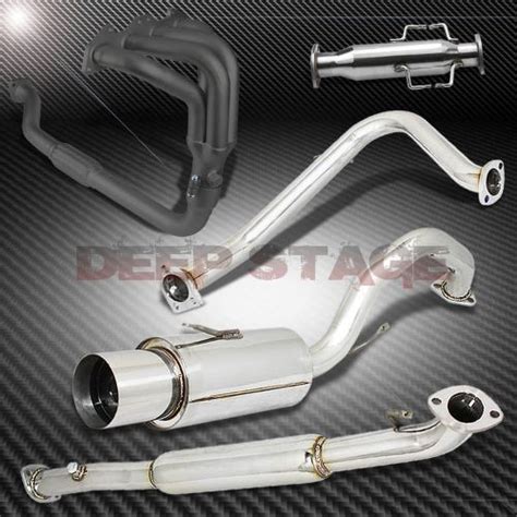 buy for 95 99 eclipse 2g na stainless black header catback exhaust 4 5