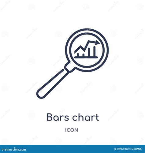 Linear Bars Chart Icon From Business Outline Collection Thin Line Bars