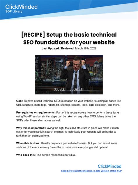 R012 Setup The Basic Seo Technical Foundations For Your Website Pdf