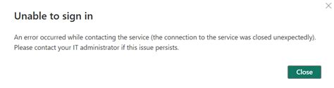 Solved Unable To Sign In Error Power Bi The Connection T Microsoft Fabric Community