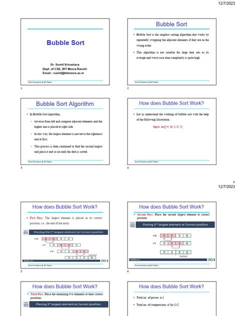 Bubble Sort Pdf Software Engineering Computing