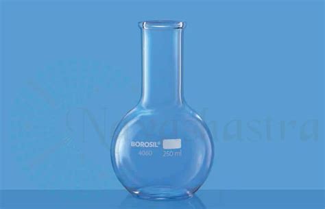 Borosilicate Glass Borosil Flat Bottom Flask Narrow Mouth 100 Ml At