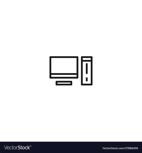 Personal Computer Cpu Icon Design Template Vector Image