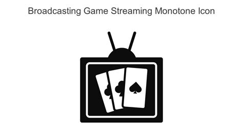 Broadcasting Game Streaming Monotone Icon In Powerpoint Pptx Png And Editable Eps Format PPT Slide