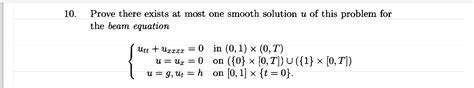 prove there exists at most one smooth solution u ﻿of