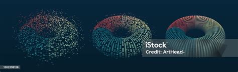 원 배열 및 이진 코드가 있는 추상 스트림 정보입니다 기계 알고리즘 필터링 넓은 빅 데이터 시각화 정보 분석 개념 데이터 정렬