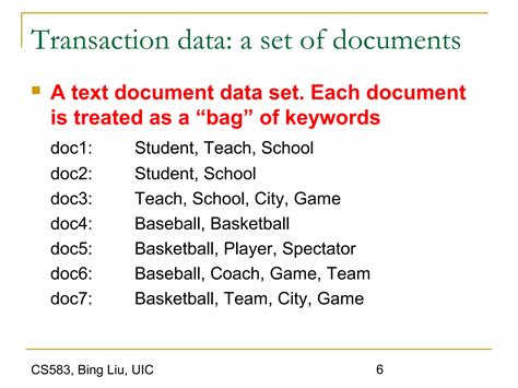 cs583 association sequential patterns ppt