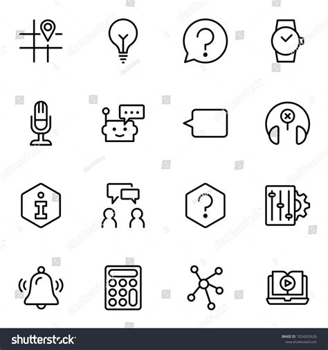Technical Support Flat Icon Set Single Stock Vector Royalty Free 1024352626