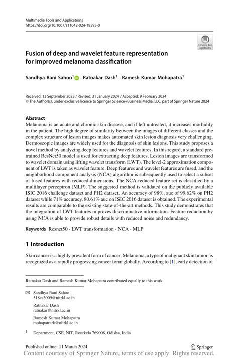 Fusion Of Deep And Wavelet Feature Representation For Improved Melanoma Classification
