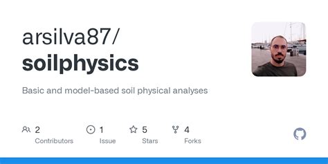 Github Arsilva Soilphysics Basic And Model Based Soil Physical Analyses