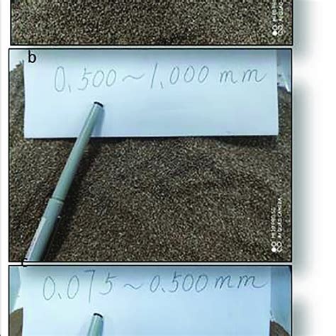 Screening Results Of Particles With Three Sizes A Angular Gravel Download Scientific