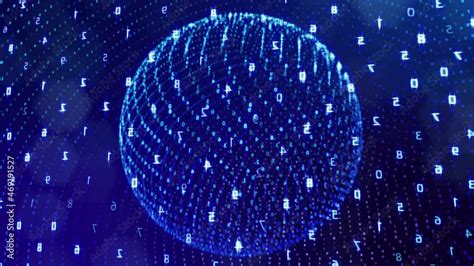 Vidéo Stock 3d Loop Background Concept Of Digital Data Processing Calculation And