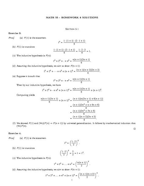 Math 55 Homework 6 Solutions Section 5 Exercise 3 Proof A P 1 Is The Statement 12 1