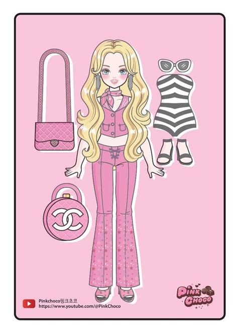 Barbie Fashion Diys Paper Dolls And Crafts Paper Diy 바비 종이인형 Dress