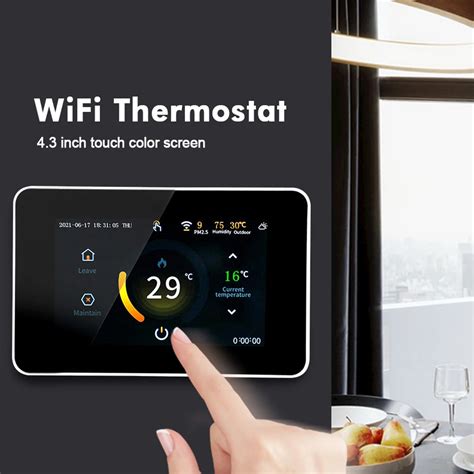 투야 와이파이 스마트 온도 조절기 Lcd 터치 스크린 가열 온도 컨트롤러 구글 알렉사 홈 3a 인텔리전스 시스템용스마트 온도 조정 시스템 Aliexpress