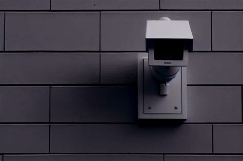 Premium Photo Surveillance Camera On The Facade Of The Building Public Safety Of The Urban