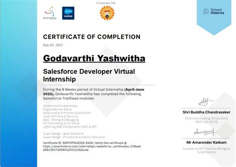 Godavarthi Yashwitha On Linkedin Salesforcesupportedvirtual