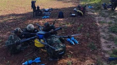 စစ်ကိုင်းမြို့နယ်၊ ဆားတောင် ရဲစခန်းနှင့် ကြွယ်ပုံ ပျူစောထီးရွာရှိ စစ်ကောင်စီ တပ်သားများကို ဒရုန