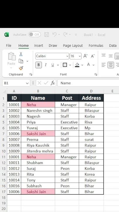 Highlight Duplicate In Excel Highlight Duplicate Value Conditional Formatting Viral Shorts