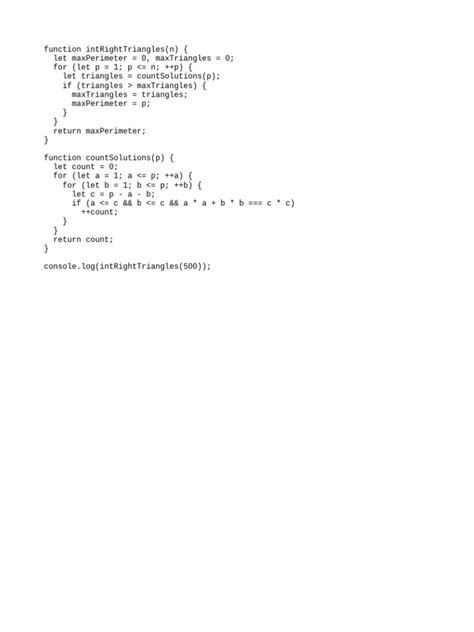 Problem 39 Integer Right Triangles Pdf