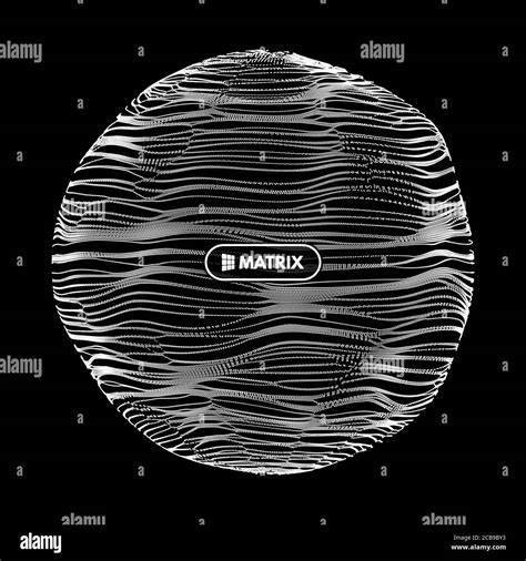 3d Abstract Sphere Array With Dynamic Particles Modern Science And Technology Element Vector