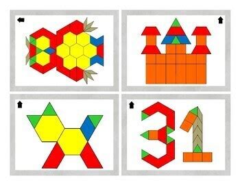 Halloween Pattern Blocks Task Cards And Data Sheets By Extra Sprinkle