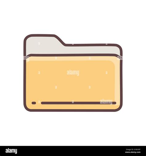 Folder Icon Simple Yellow Folder Icon Perfect For Representing Storage Organization Or Data