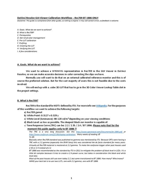 resolve gui viewer calibration displaycal pdf