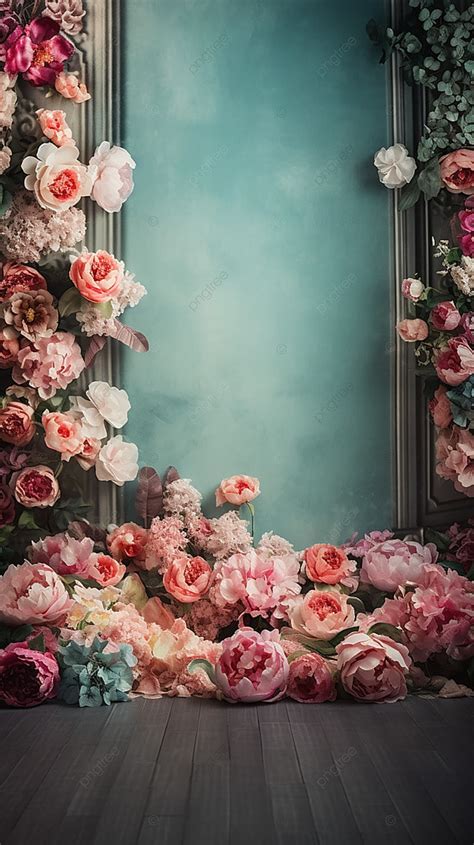 꽃 식물 벽 테두리 광고 배경 무료 다운로드를 위한 바탕 화면 이미지 Pngtree