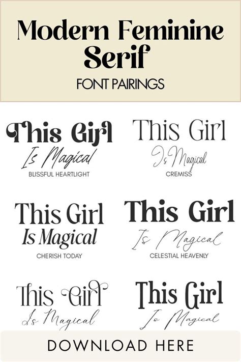 22 That Girl Serif Script Font Pairings In 2024 Aesthetic Fonts Font Pairing Best Serif Fonts
