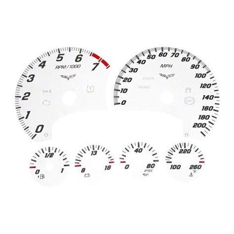 Us Speedo Corvette Daytona Edition Gauge Face Mph White C60630 05 13