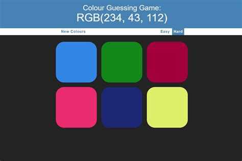 Two Difficulties Are Provided With The Option To Restart The Colour