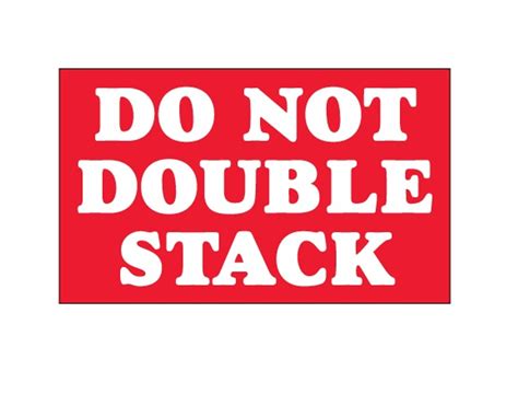 3 X 5 Do Not Double Stack Labels Roll 500