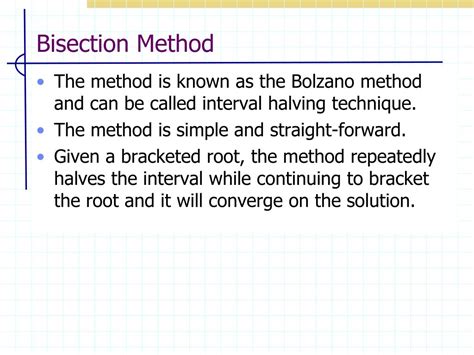 Ppt Solution Of Nonlinear Equations Topic Bisection Method Powerpoint Presentation Id6544392