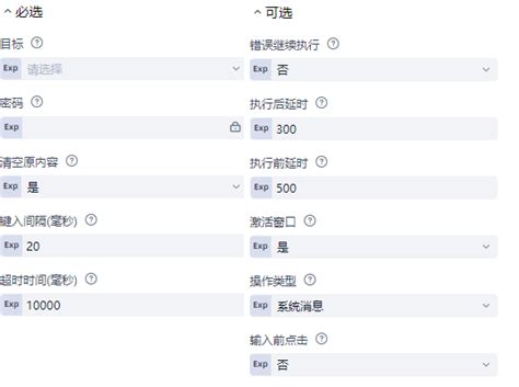 在目标中输入密码 命令手册 Rpa Command Manual